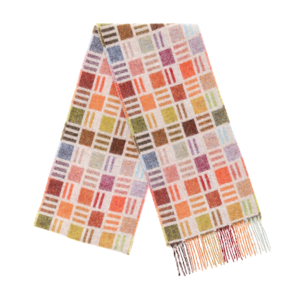 Bronte by Moon Wool Scarf in Multi Ribbon Beige – National Portrait ...