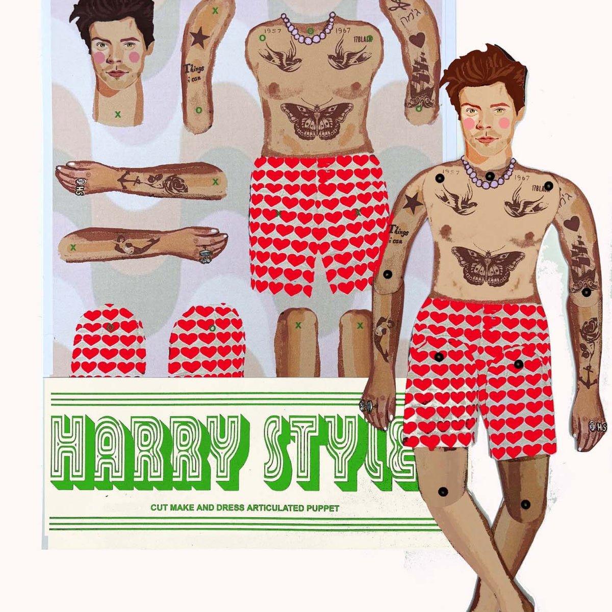 Pop Idol Harry Paper Puppet Kit – National Portrait Gallery Shop