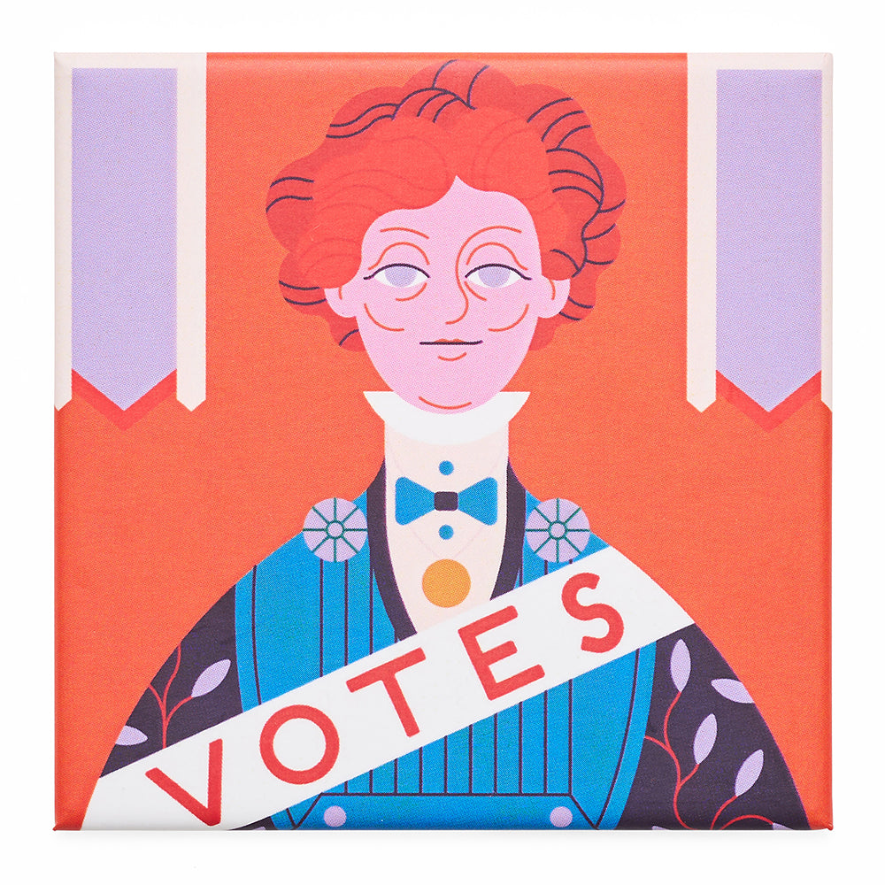 Emmeline Pankhurst by Owen Davey Magnet – National Portrait Gallery Shop