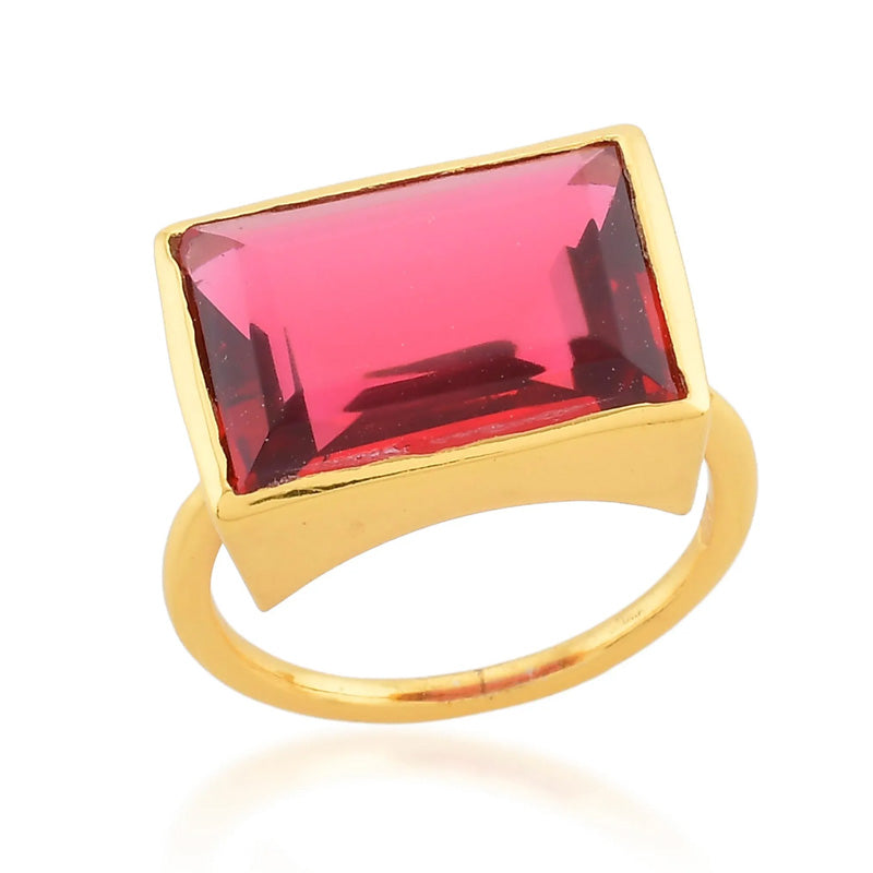 Lenny Cocktail Ring, Ruby Red – National Portrait Gallery Shop