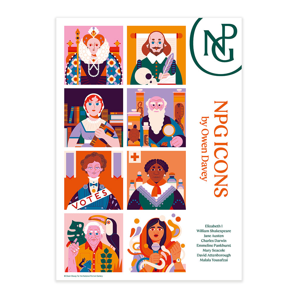 NPG Icons A3 Poster by Owen Davey – National Portrait Gallery Shop