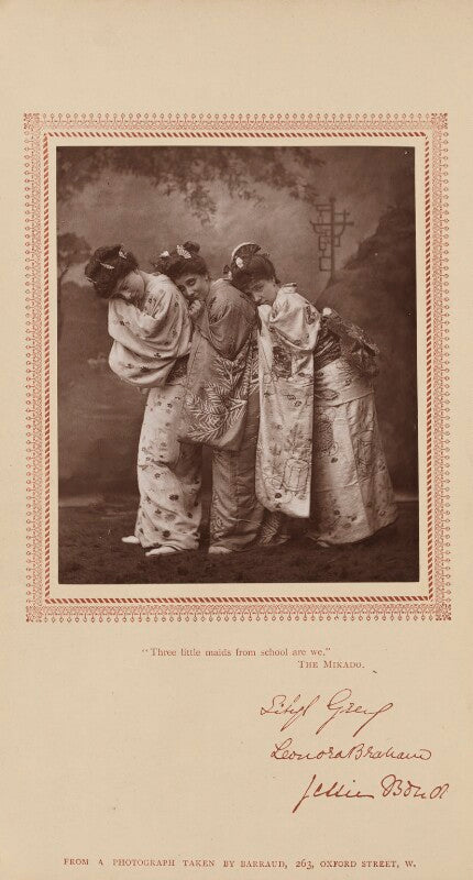 Sibyl (Sybil) Grey, Leonora Braham and Jessie Bond as the Three Little ...