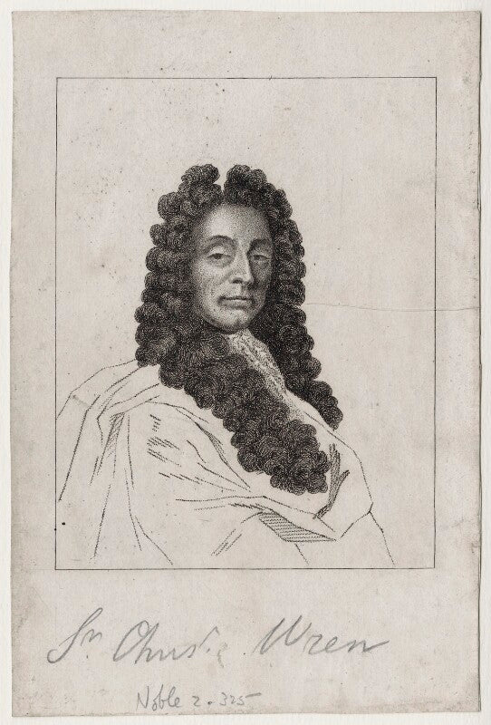 Sir Christopher Wren Portrait Print – National Portrait Gallery Shop