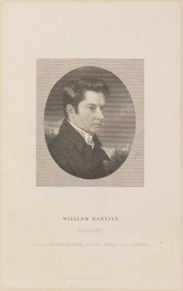William Hazlitt Portrait Print – National Portrait Gallery Shop