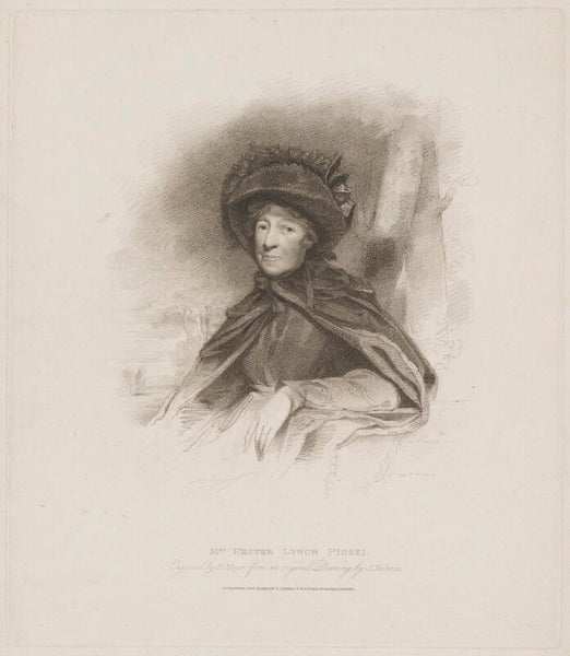 Hester Lynch Piozzi (née Salusbury, later Mrs Thrale) Portrait Print ...