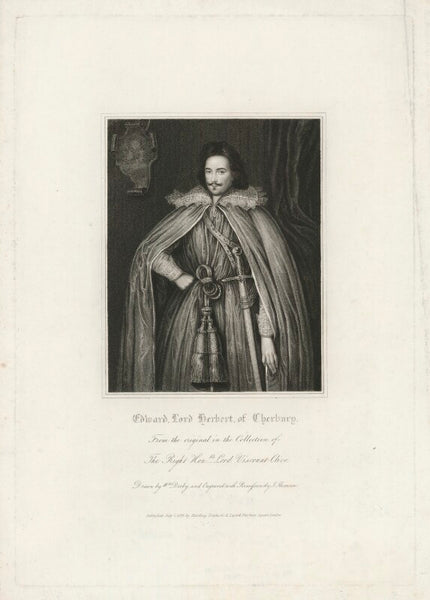 Edward Herbert, 1st Baron Herbert of Cherbury Portrait Print – National ...