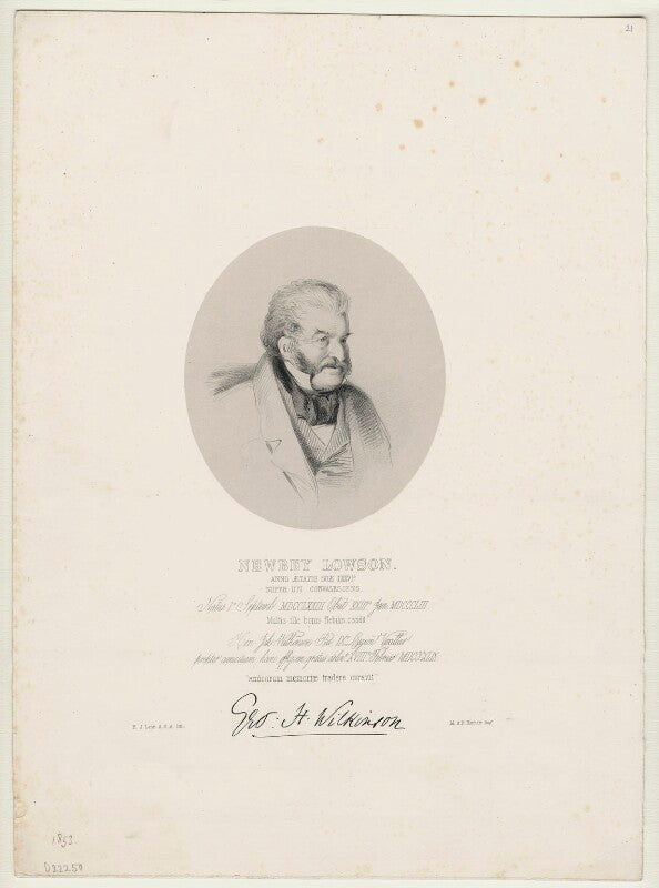 Newby (Newbey) Lowson Portrait Print – National Portrait Gallery Shop