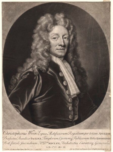 Sir Christopher Wren Portrait Print – National Portrait Gallery Shop