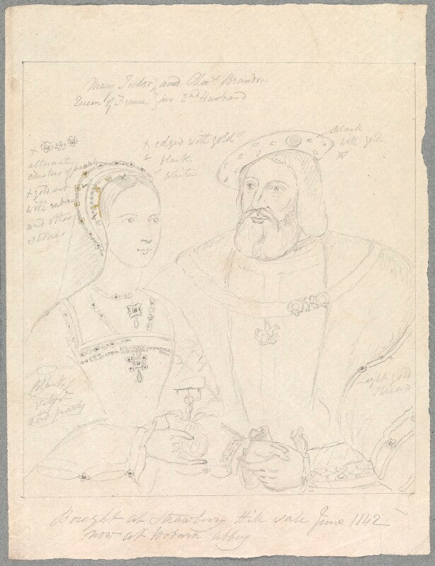 Mary Tudor and Charles Brandon, 1st Duke of Suffolk Portrait Print ...