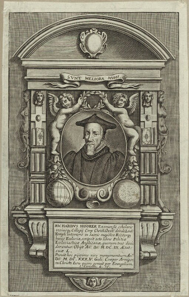 Memorial to Richard Hooker in Bishopsbourne church Portrait Print ...