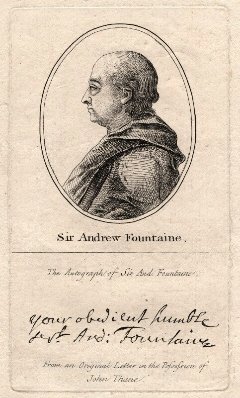 Sir Andrew Fountaine Portrait Print – National Portrait Gallery Shop