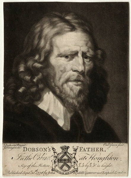 Abraham van der Doort (inscribed 'Dobson's Father') Greetings Card ...