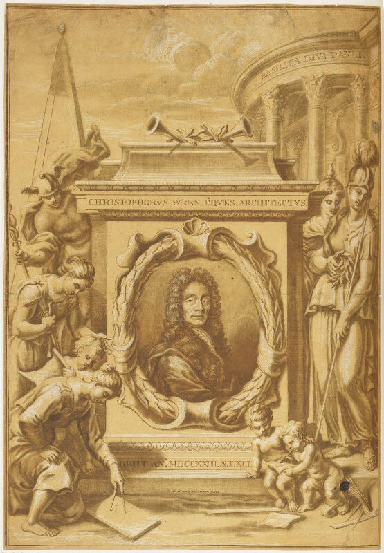 Sir Christopher Wren Portrait Print – National Portrait Gallery Shop
