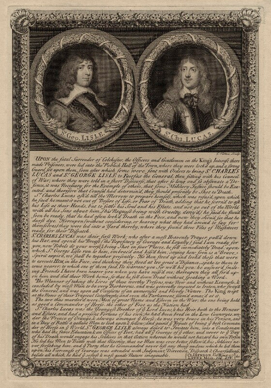 Sir George Lisle and Sir Charles Lucas Portrait Print – National ...