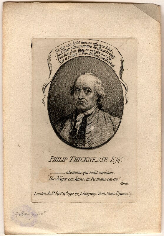 Philip Thicknesse Portrait Print – National Portrait Gallery Shop